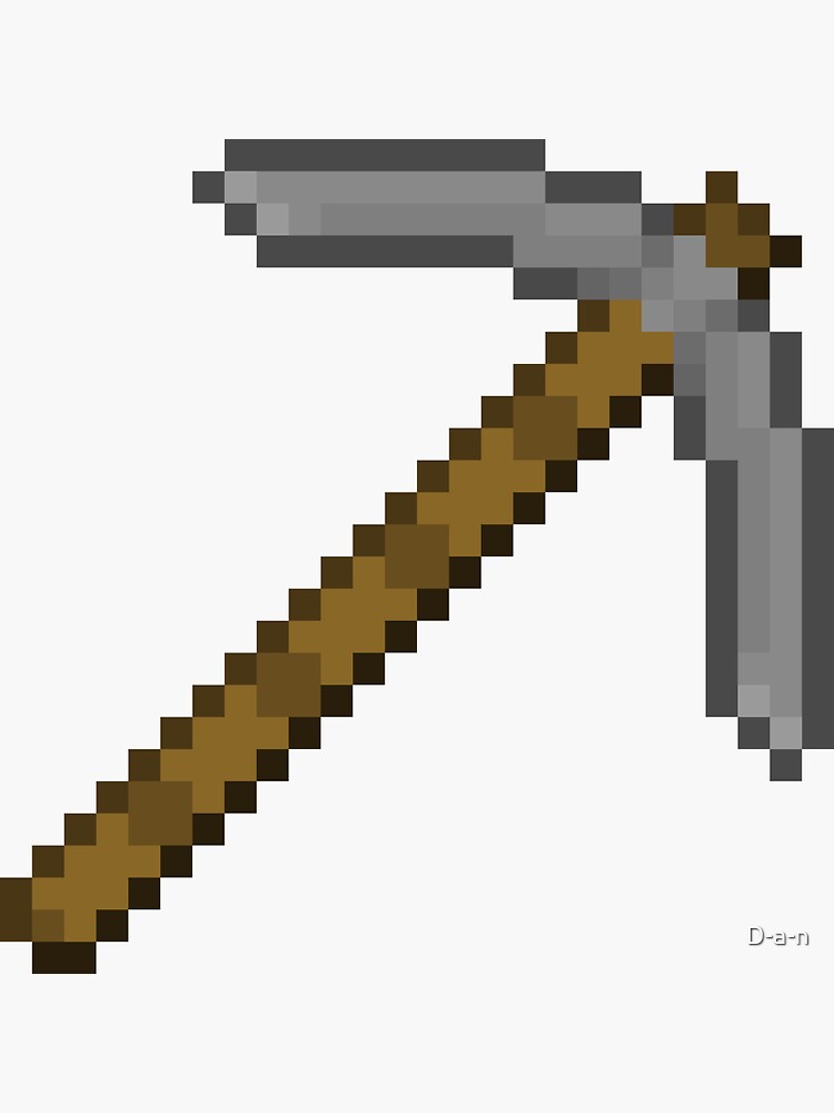 "Minecraft Stone Pickaxe" Sticker for Sale by D-a-n | Redbubble