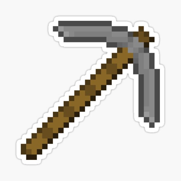 "Minecraft Stone Pickaxe" Sticker for Sale by D-a-n | Redbubble