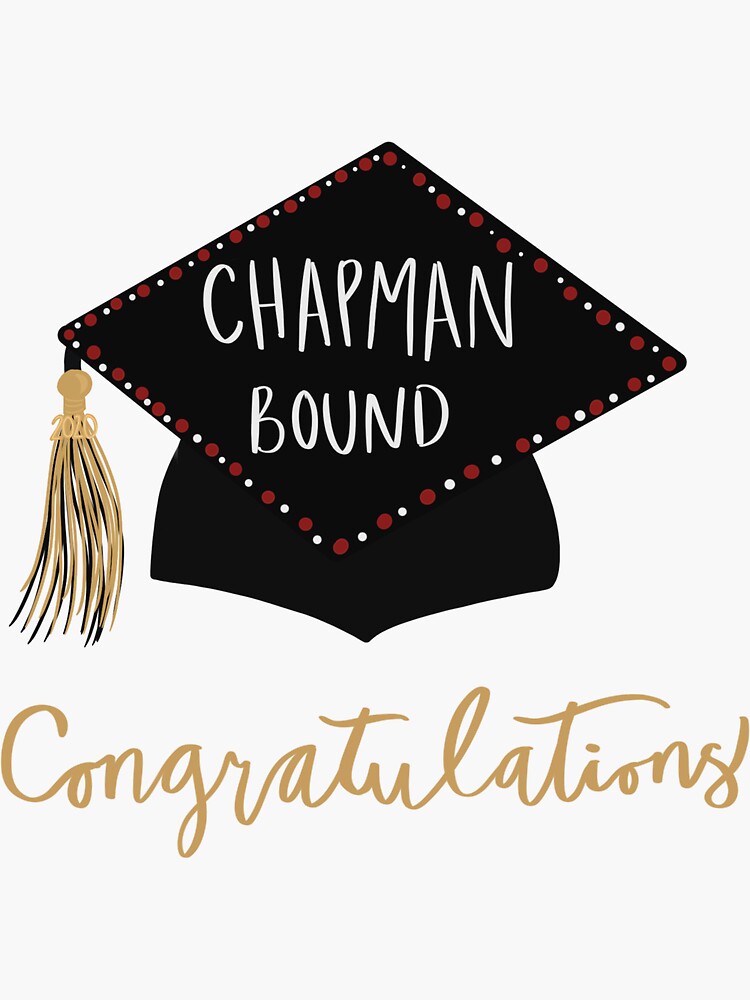 "Chapman Congrats Graduation" Sticker for Sale by izzyweiss | Redbubble