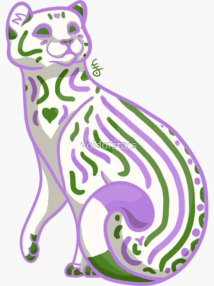 "Genderqueer Pride Cat" Sticker for Sale by voidofstars | Redbubble
