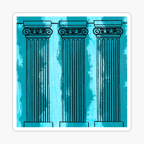 "Ionic columns" Sticker by AtelierAdriana | Redbubble