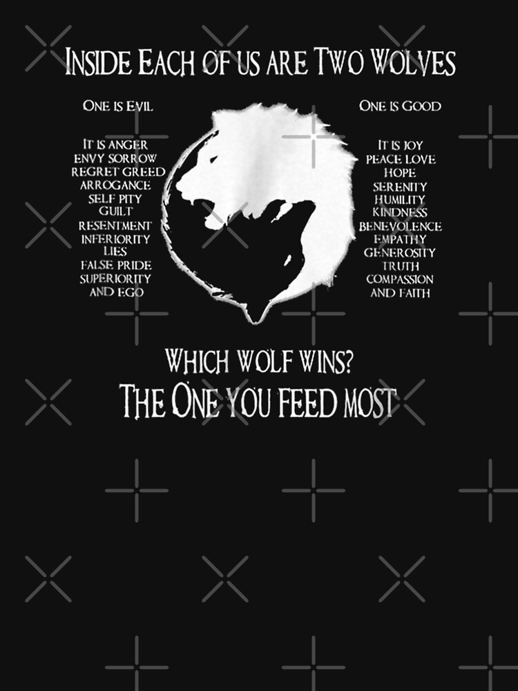 "Cherokee Wolf! - Inside Each Of Us Are Two Wolves One" T-shirt for ...