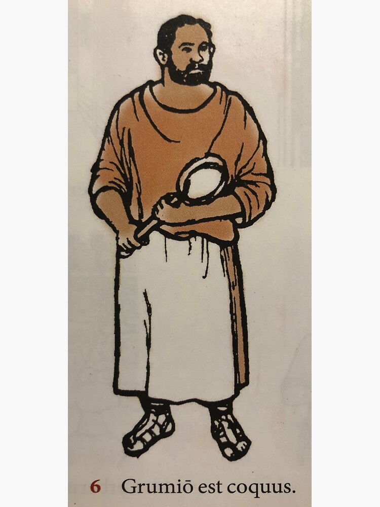 "Grumio est coquus" Sticker for Sale by rrhiannon | Redbubble