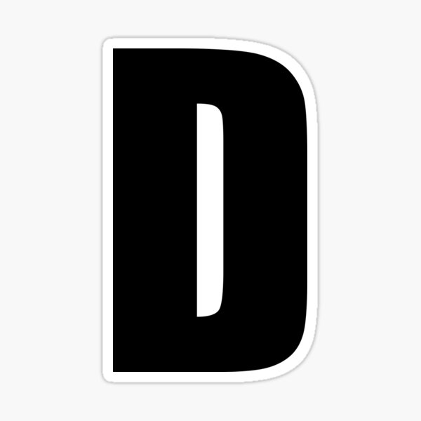 "D / The letter D" Sticker for Sale by FuzzyHoney | Redbubble