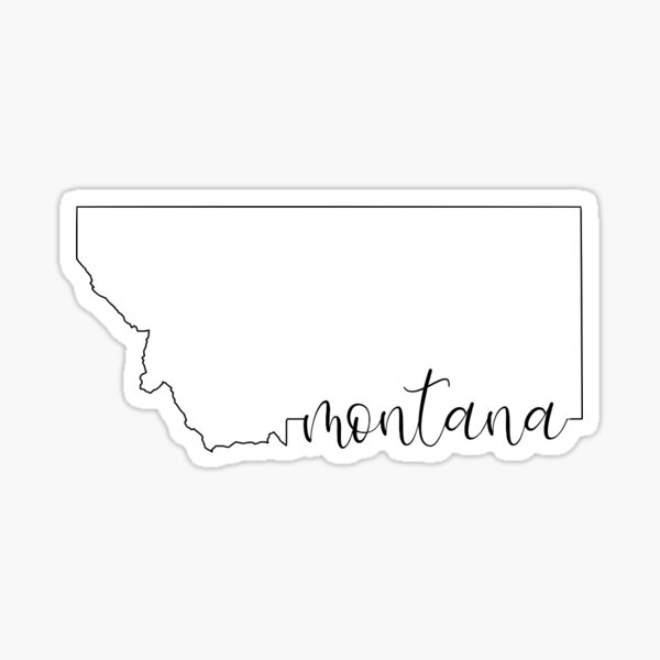 Montana Outline Stickers | Redbubble