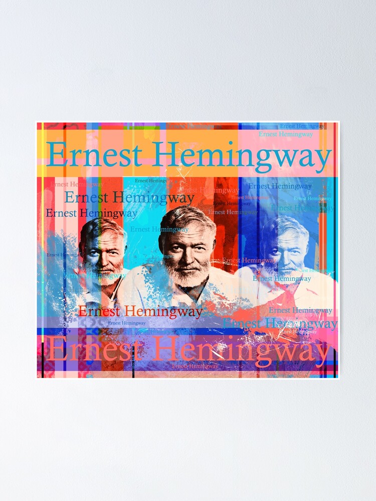 "Beautiful Ernest Hemingway Portrait, Famous American Writer, The Old ...