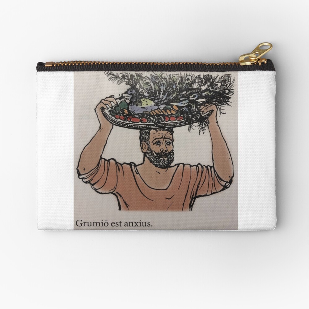"Grumio est anxius" Sticker for Sale by rrhiannon | Redbubble