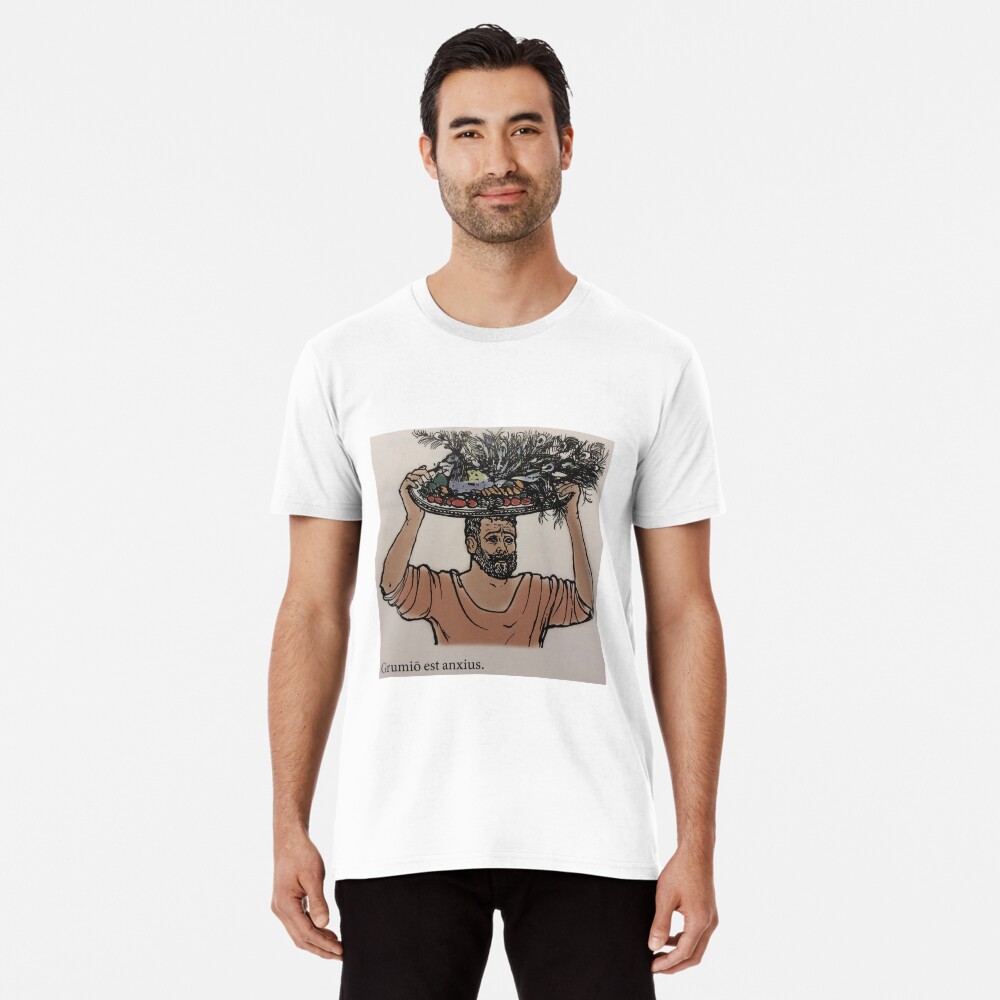 "Grumio est anxius" Sticker for Sale by rrhiannon | Redbubble