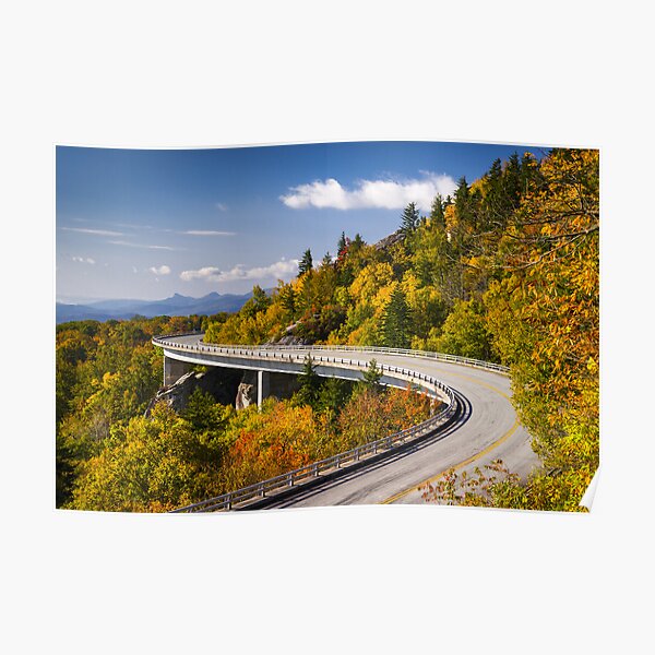 "Blue Ridge Parkway Linn Cove Viaduct - North Carolina" Poster for Sale ...
