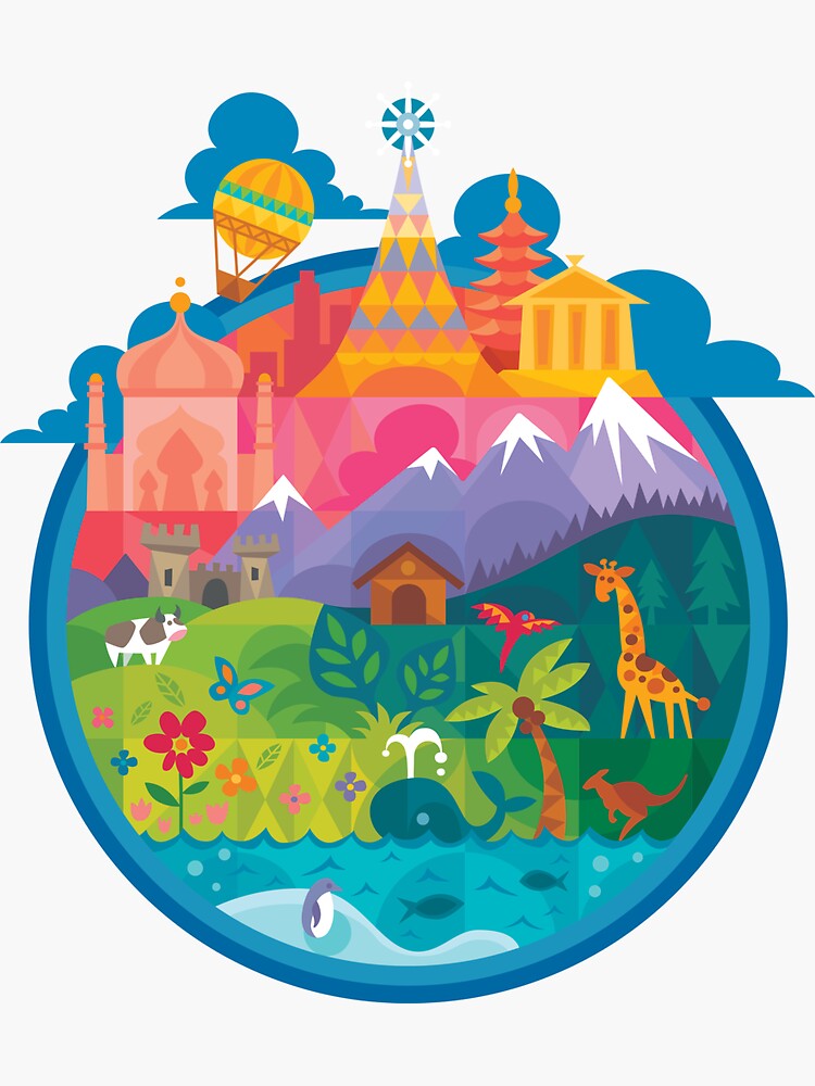 "Small World" Sticker for Sale by Waynem79 | Redbubble
