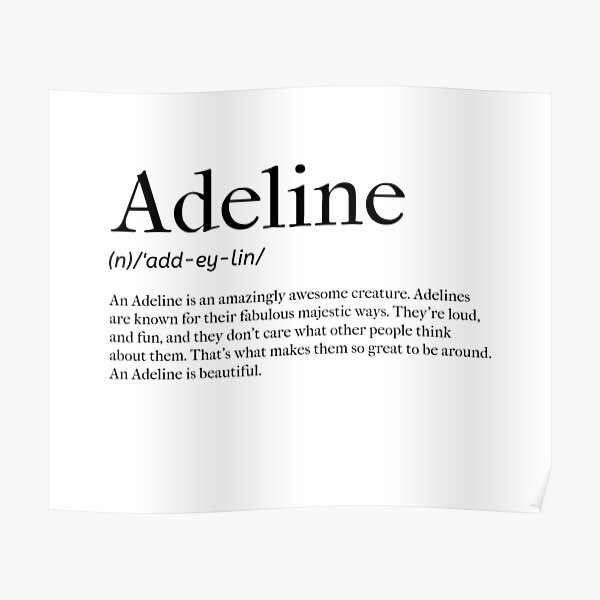 "Adeline Definition" Poster by tastifydesigns | Redbubble