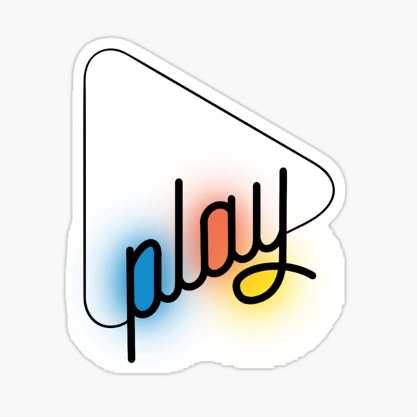 "PLAY BUTTON" Sticker for Sale by Julia-May | Redbubble
