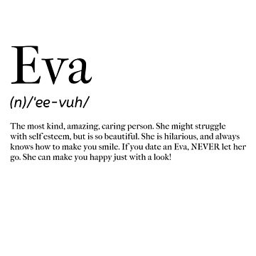 "Eva Definition" Sticker for Sale by tastifydesigns | Redbubble