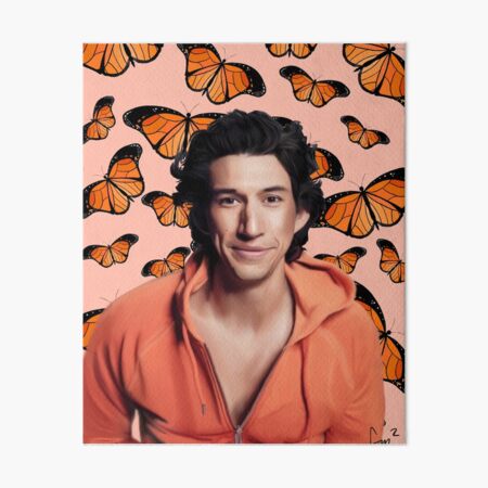 "Adam Driver Butterfly Drawing" Art Board Print by GynaMM | Redbubble