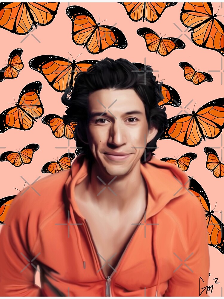 "Adam Driver Butterfly Drawing" Poster by GynaMM | Redbubble