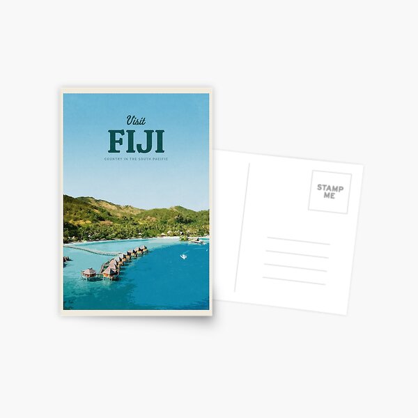 "Visit Fiji" Postcard for Sale by CallumGardiner | Redbubble