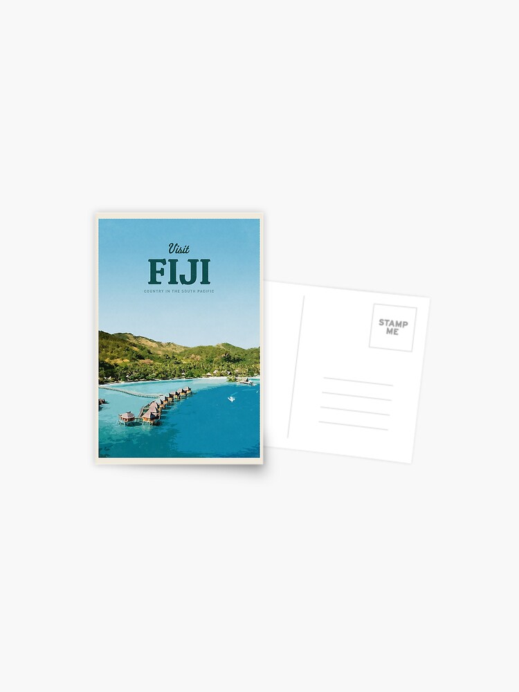 "Visit Fiji" Postcard for Sale by CallumGardiner | Redbubble