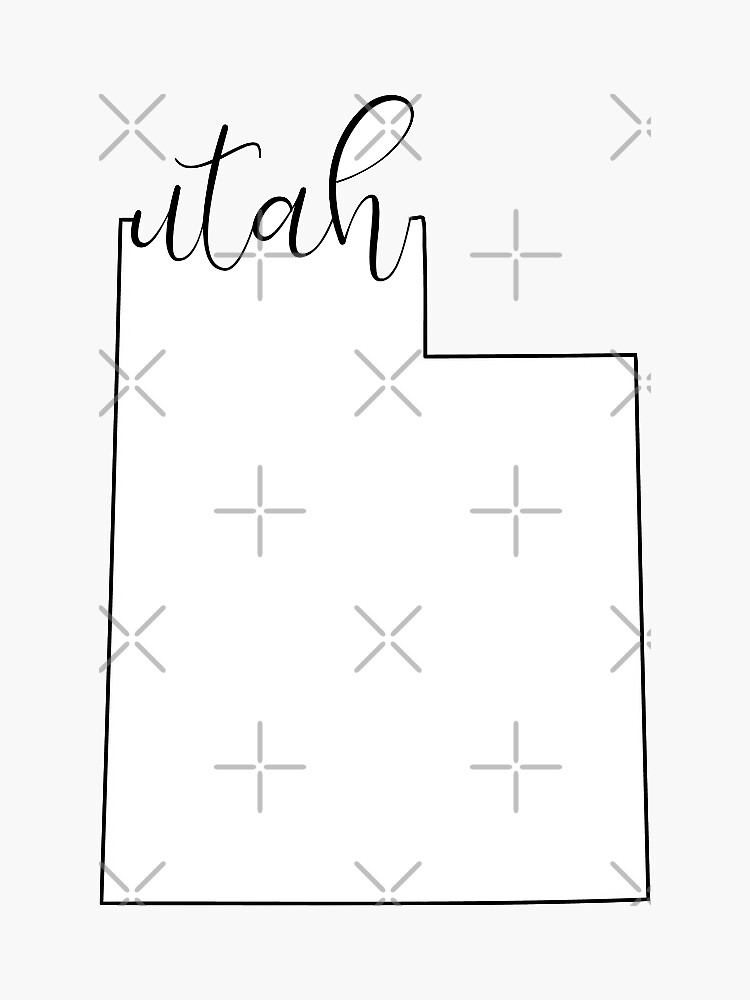 "utah name outline" Sticker by melluminati | Redbubble