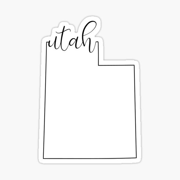 "utah name outline" Sticker by melluminati | Redbubble