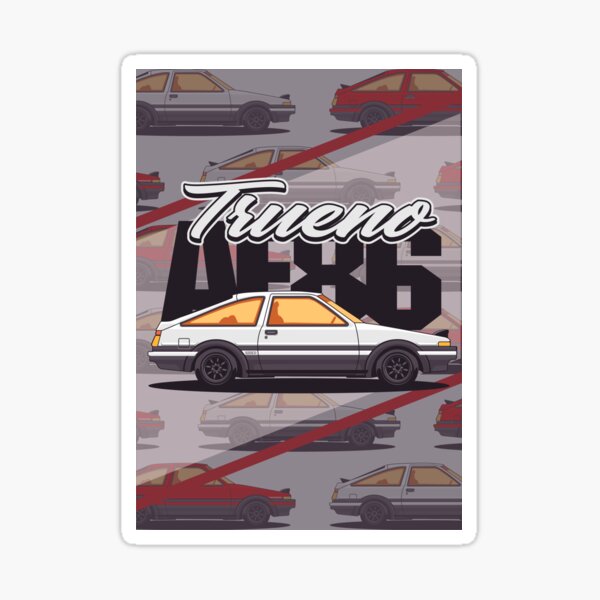 "Toyota AE86 trueno" Sticker by The-Marshall | Redbubble
