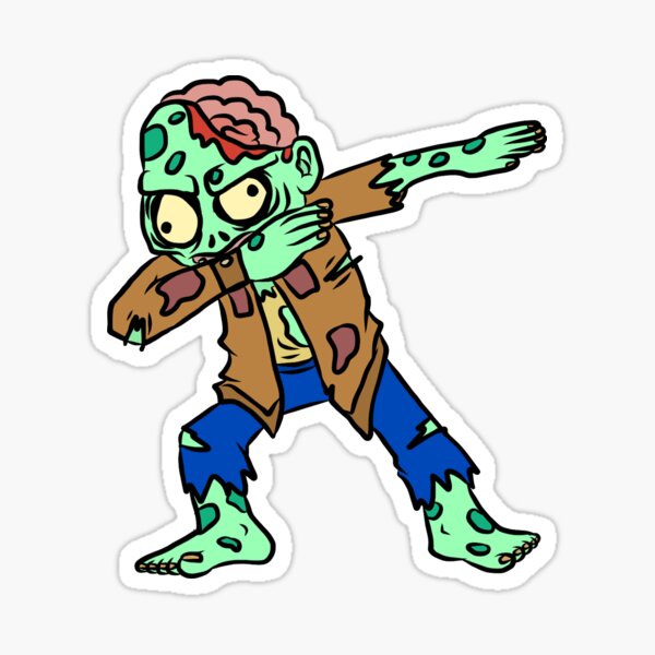 Dabbing Zombie Halloween Stickers | Redbubble