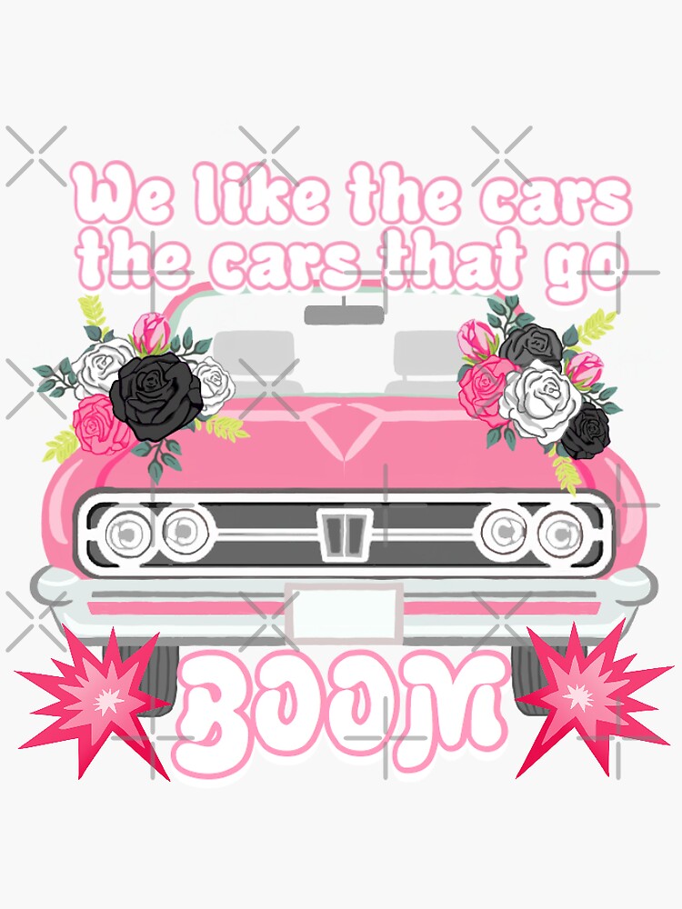 "The Cars that go Boom" Sticker by malice7222 | Redbubble