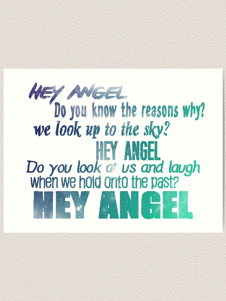 "One Direction 'Hey Angel' lyrics " Art Print by shmurr | Redbubble