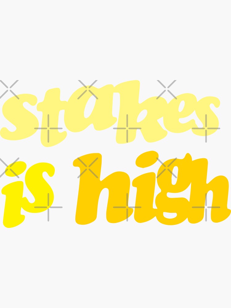 "Stakes is High Print" Sticker for Sale by sutimo | Redbubble