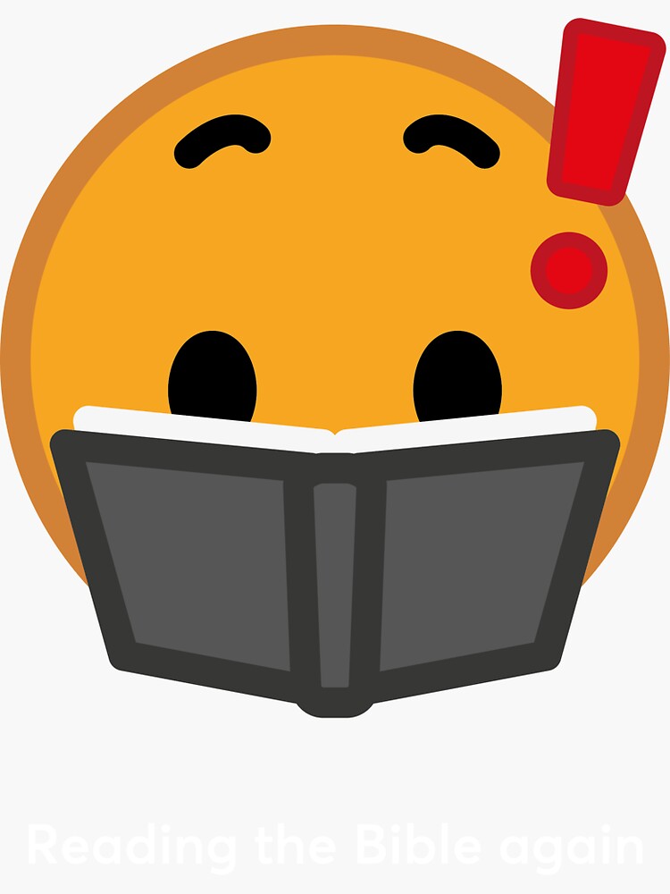 "Reading the Bible Emoji. " Sticker by Pelumii | Redbubble