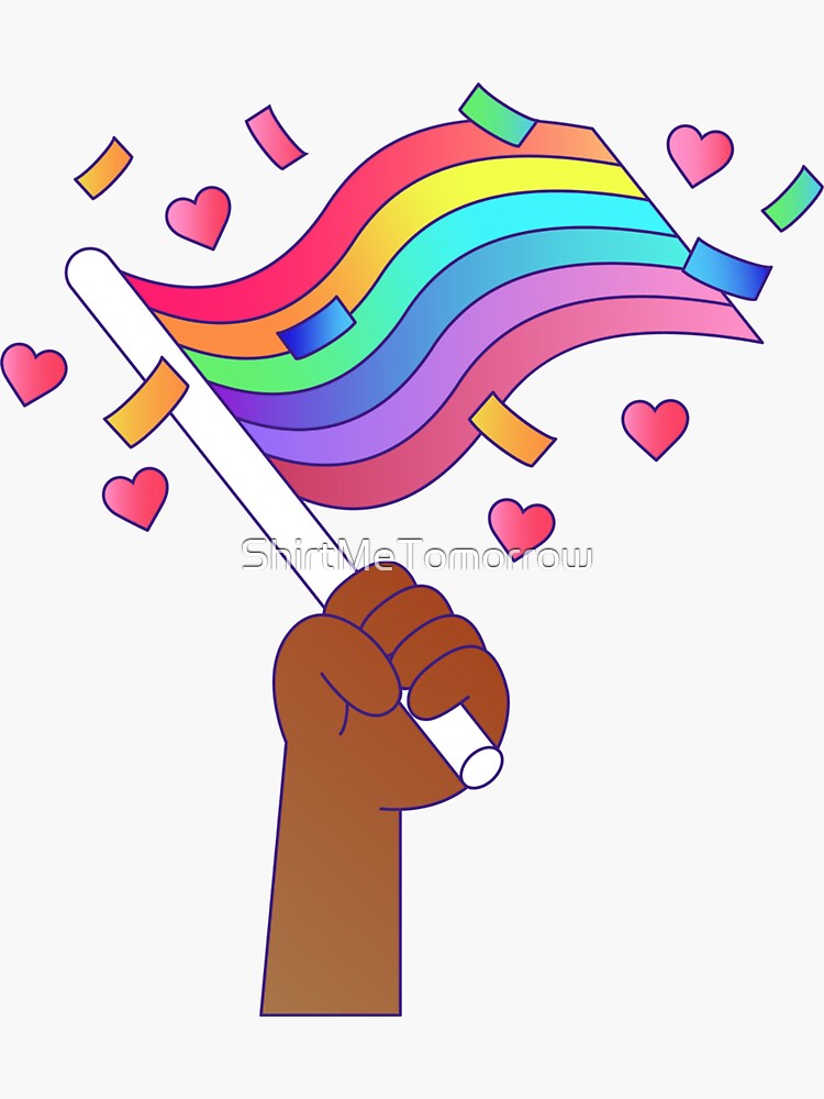 "Multi-Colored Pride Flag " Sticker by ShirtMeTomorrow | Redbubble