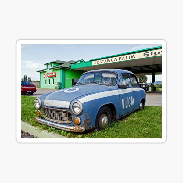 "FSO SYRENA 105 "MILICJA"" Sticker for Sale by MarekM | Redbubble