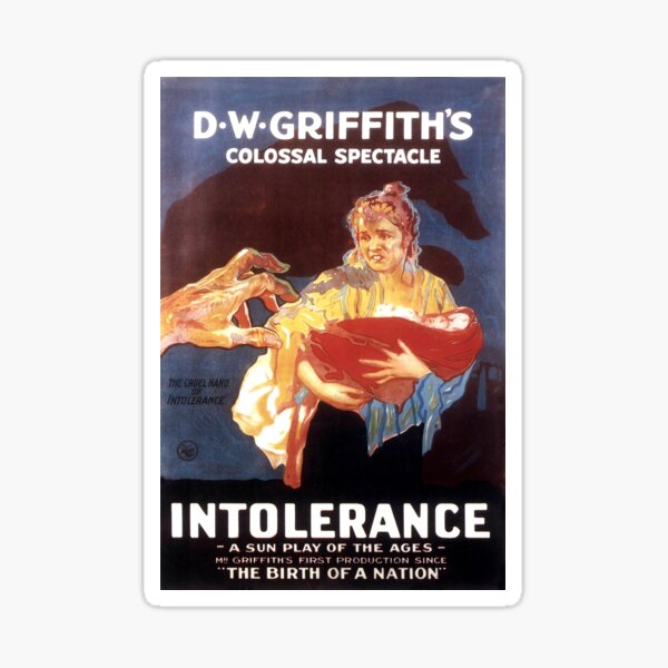 "Intolerance - DW Griffith - vintage movie poster" Sticker by ...