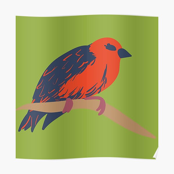 "red fody illustration" Poster by rysunki-malunki | Redbubble