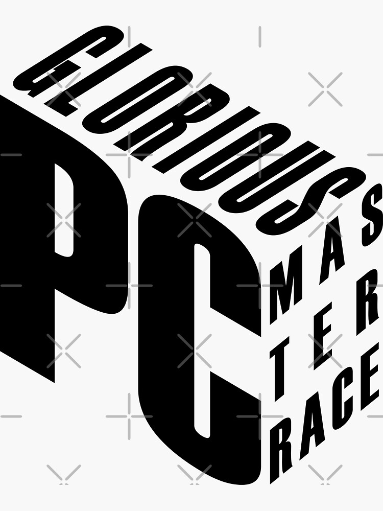 "Glorious PC Master Race Black | Gift for PC Gamers" Sticker for Sale ...