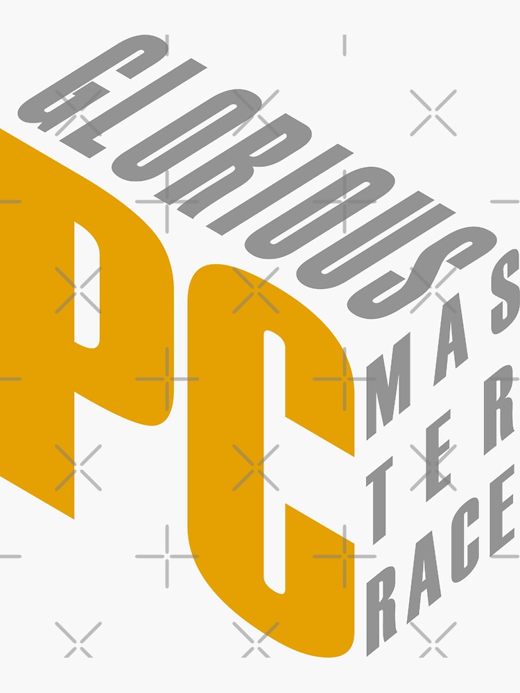 "Glorious PC Master Race Colored 1 | Gift for PC Gamers" Sticker for ...