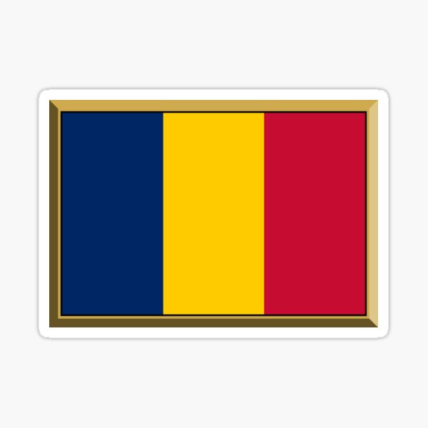 "Chad Flag Gifts, Stickers & Products (GF)" Sticker for Sale by mpodger ...