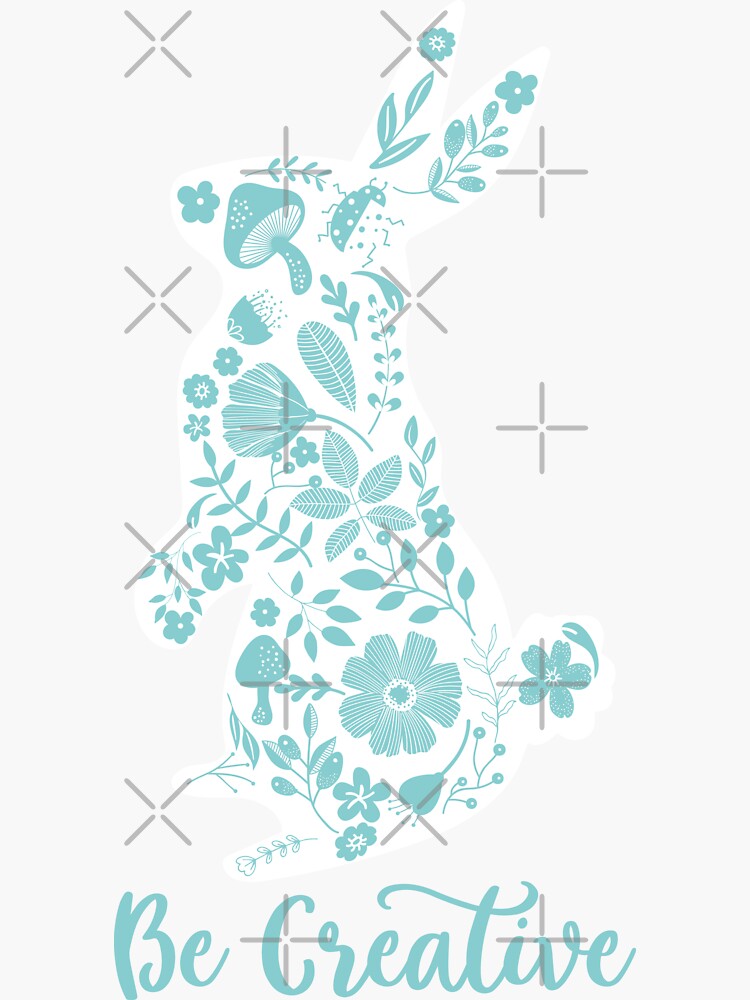 "Pastel Rabbits" Sticker by Farijazz | Redbubble