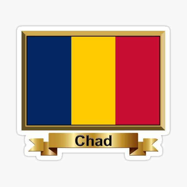 "Chad Flag Gifts, Stickers & Products (N)" Sticker for Sale by mpodger ...