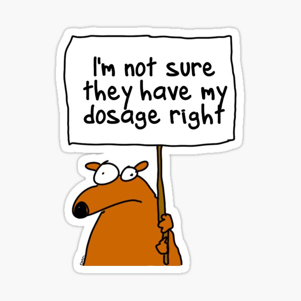 "I'm not sure..." Sticker for Sale by firstdog | Redbubble
