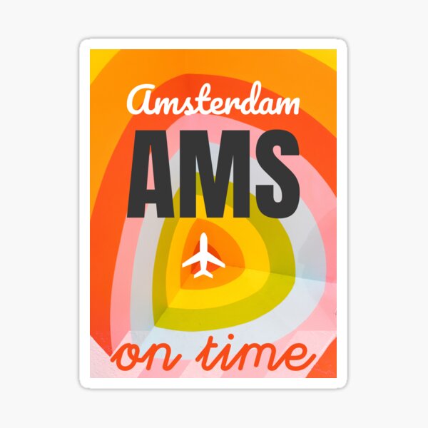 "Amsterdam Retro AMS sticker orange limonade" Sticker for Sale by ...
