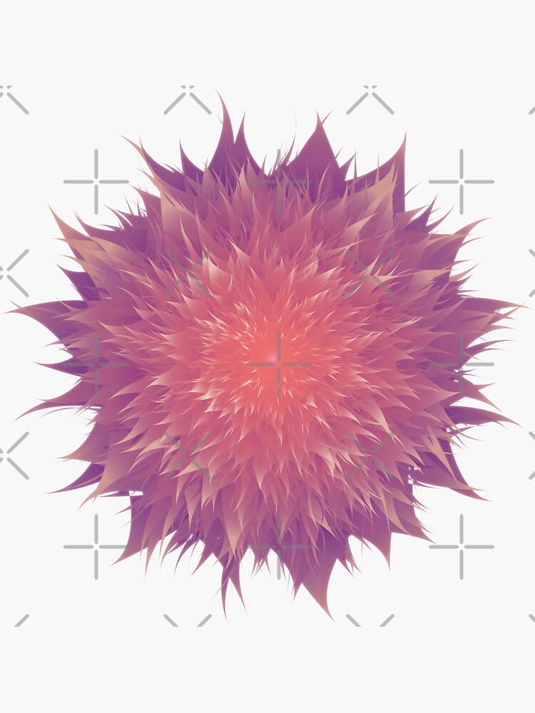 "Flowa Powa Explosion" Sticker by DigitalFractal | Redbubble