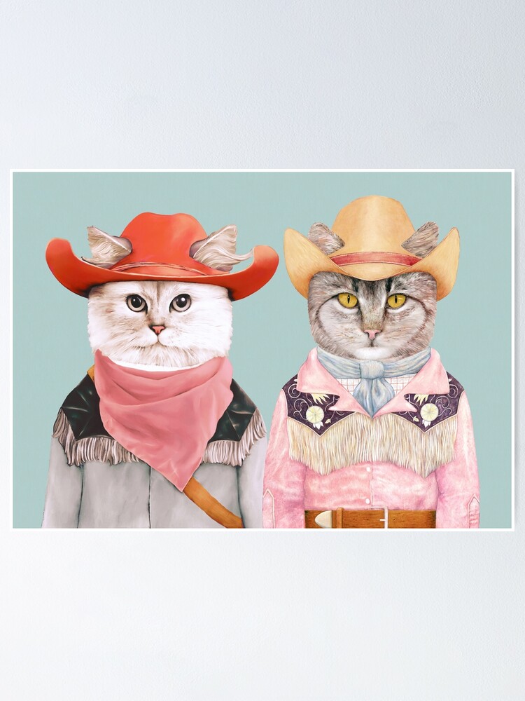 "Cowboy Cats" Poster for Sale by AnimalCrew | Redbubble
