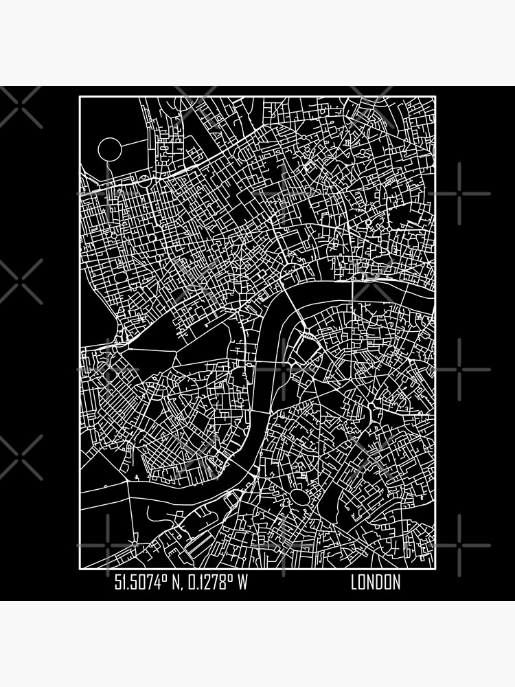"London Street Grid Geo Location City Map" Poster by glxy9 | Redbubble
