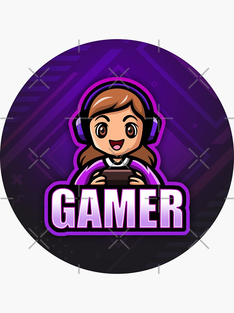 "GAMER GIRL Purple" Sticker for Sale by BrianSmith84 | Redbubble