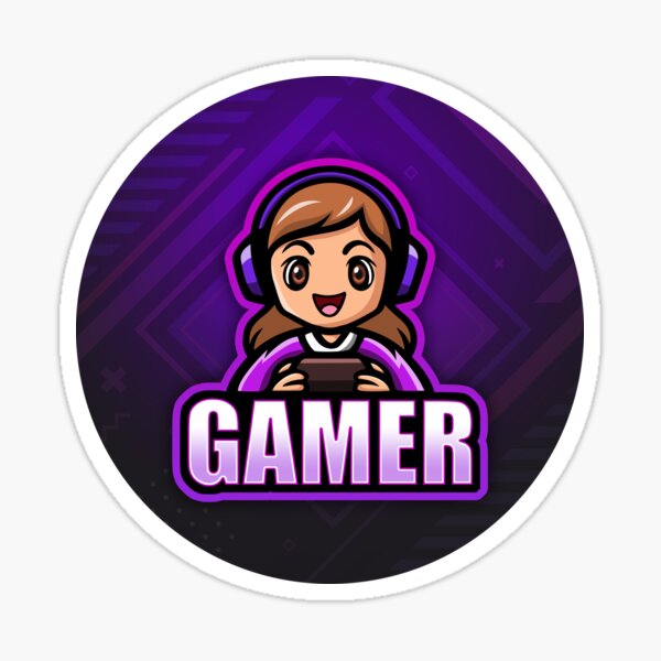 "GAMER GIRL Purple" Sticker for Sale by BrianSmith84 | Redbubble