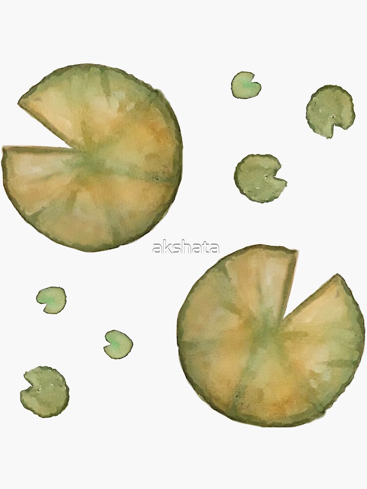 "Lily Pad Stickers - Watercolor" Sticker for Sale by akshata | Redbubble