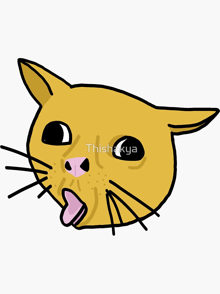 Pegatina «Tos gato meme» de Thishakya | Redbubble