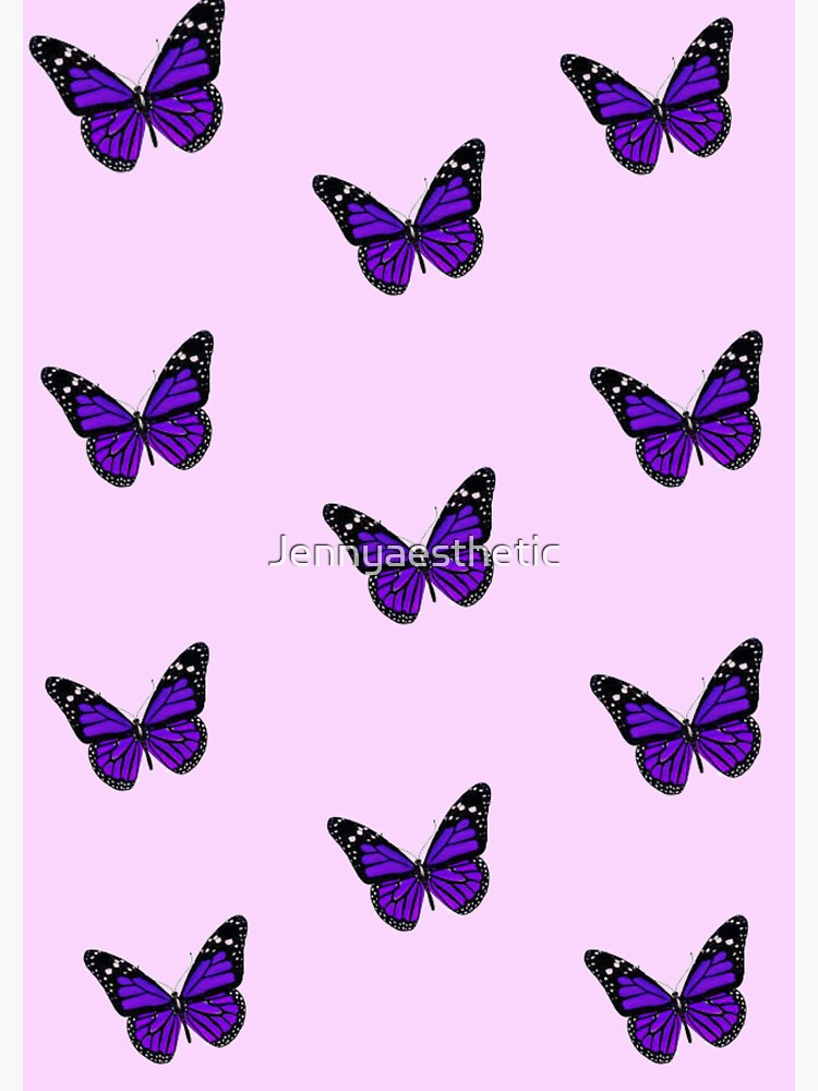 "Purple butterfly" Sticker for Sale by Jennyaesthetic | Redbubble