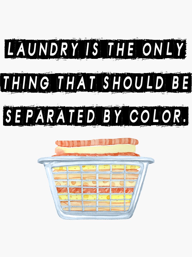 "Separated by Color" Sticker by allthingdad | Redbubble