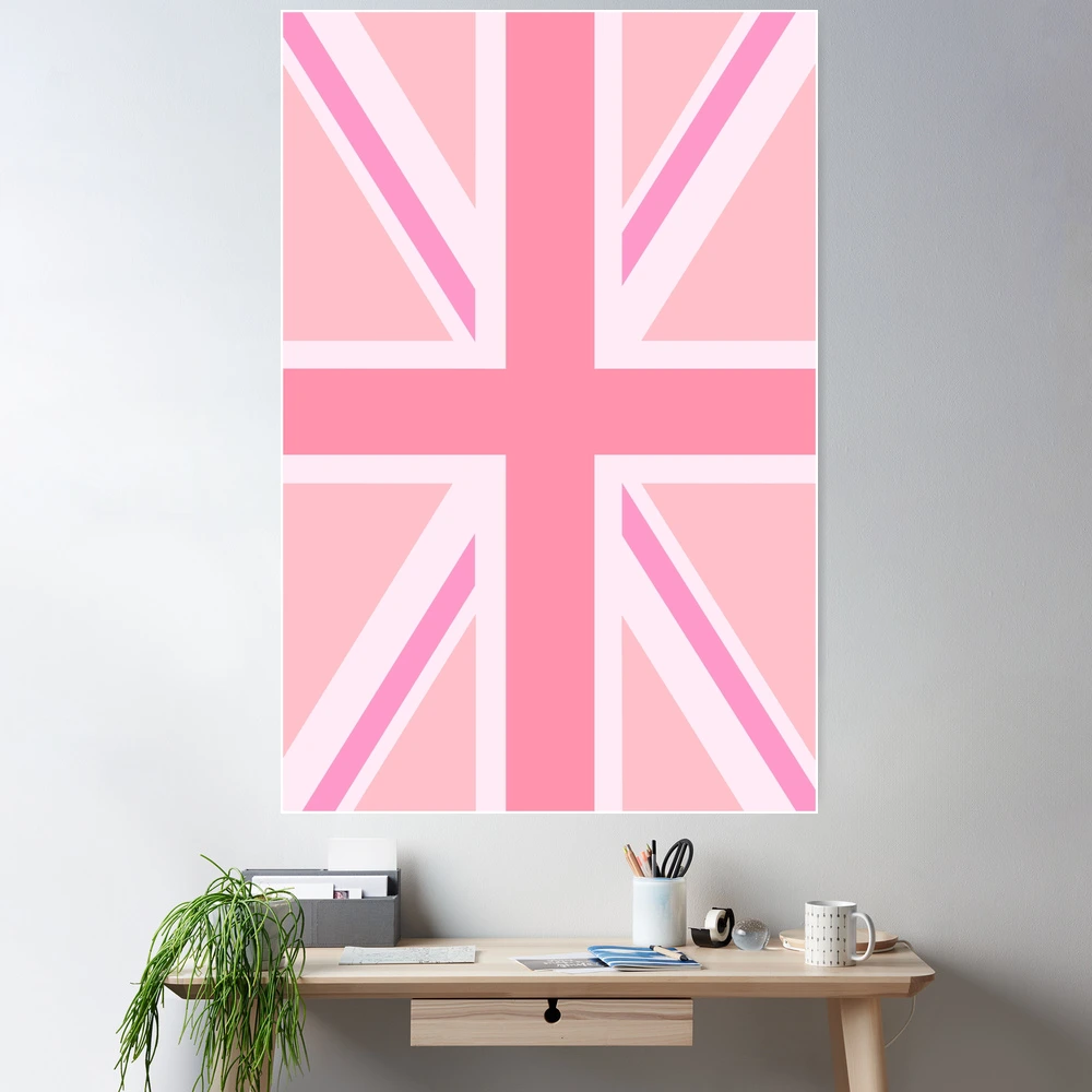Papel De Parede Union Jack Rosa
